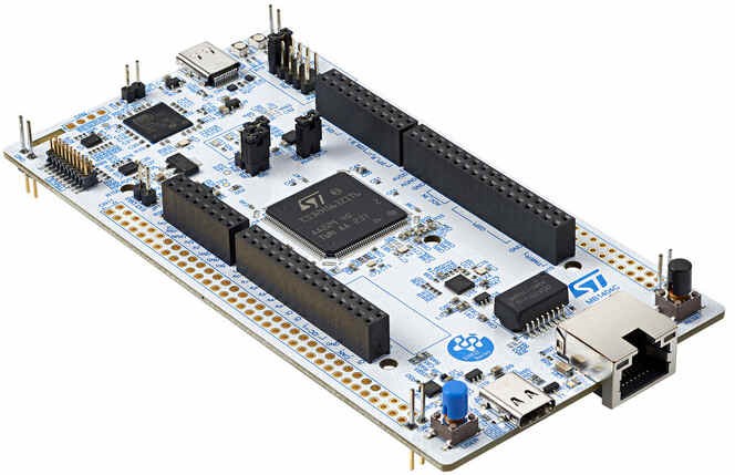 The NUCLEO-H563ZI development board features the 144-pin STM32H563ZI MCU with USB and Ethernet ...
